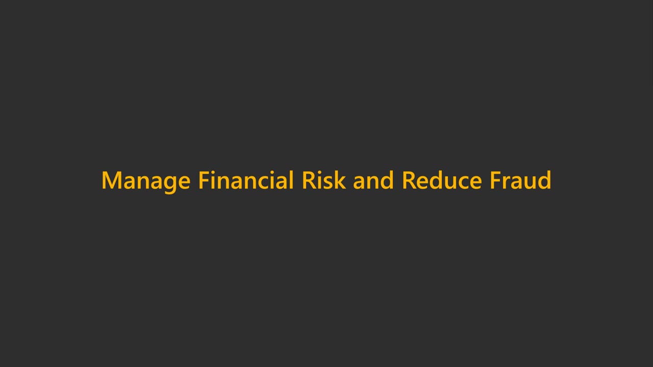 Manage risk and reduce fraud solution overview video